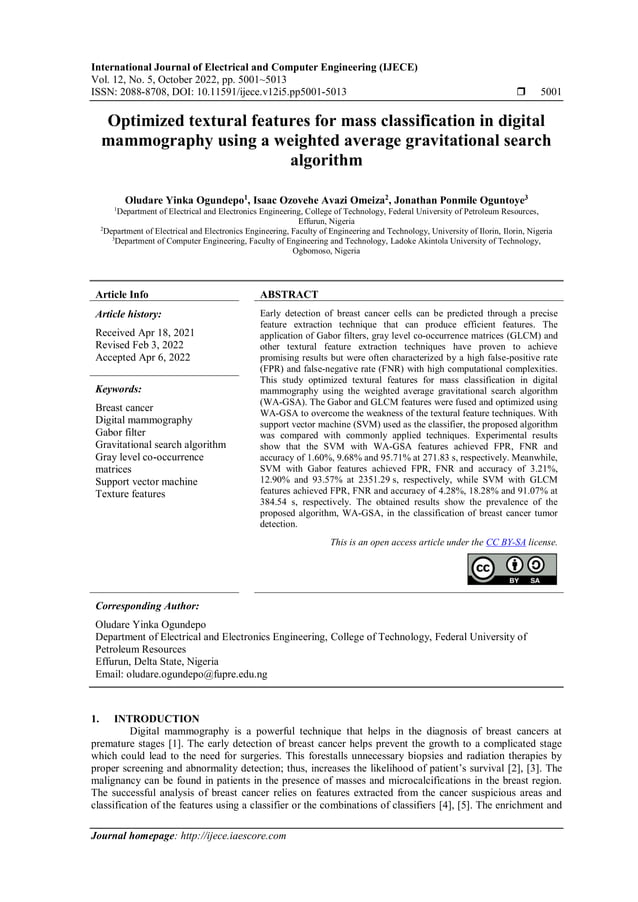 Optimized Textural Features For Mass Classification In Digital Mammography Using A Weighted