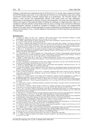 Optimized textural features for mass classification in digital mammography using a weighted ...