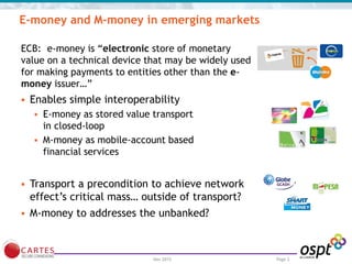 CARTES2015 - Could Transport Ignite Emoney | PPT