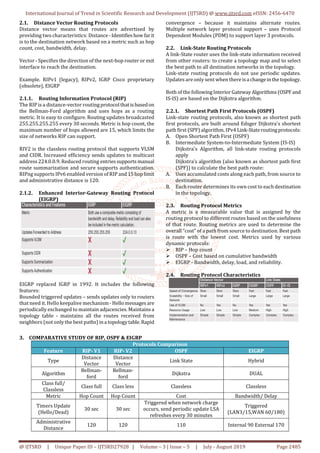 Analysis of RIP, EIGRP, and OSPF Routing Protocols in a Network | PDF