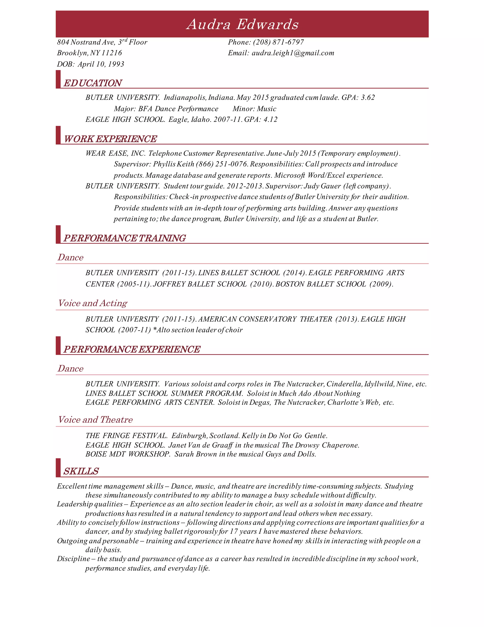 Audra Edwards Resume | DOCX