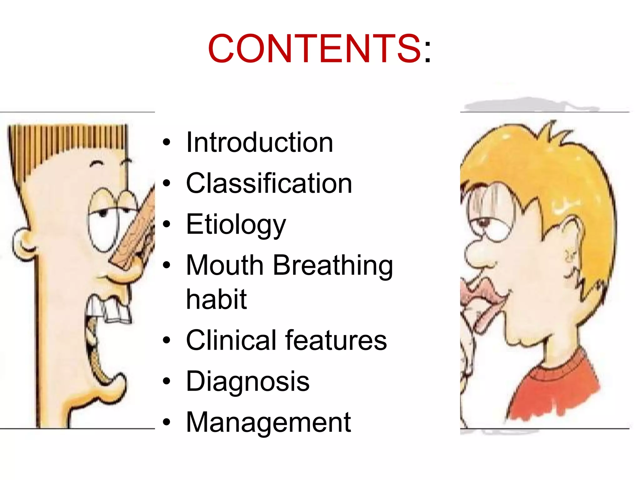oral habits and mouth breathing | PPTX