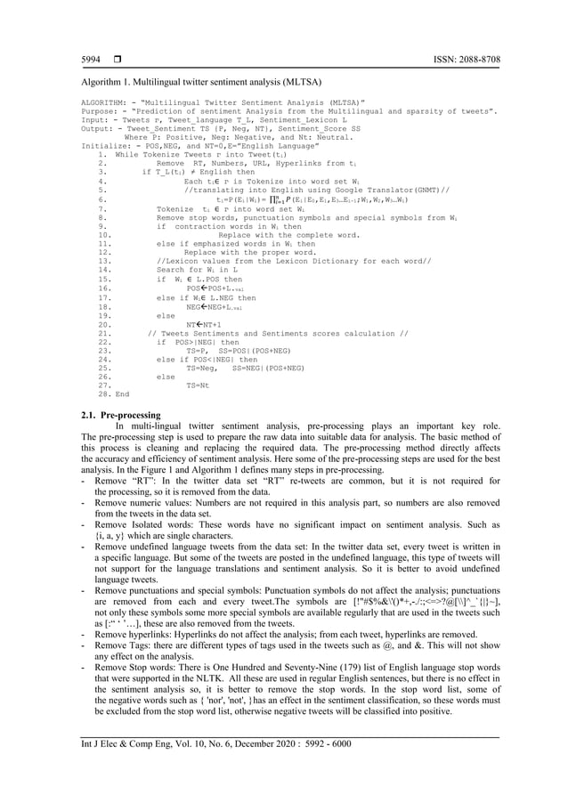 Multi Lingual Twitter Sentiment Analysis Using Machine Learning Pdf 