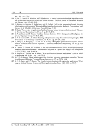An artiﬁcial immune system algorithm for solving the uncapacitated single allocation p-Hub ...