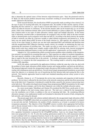 An artiﬁcial immune system algorithm for solving the uncapacitated single allocation p-Hub ...