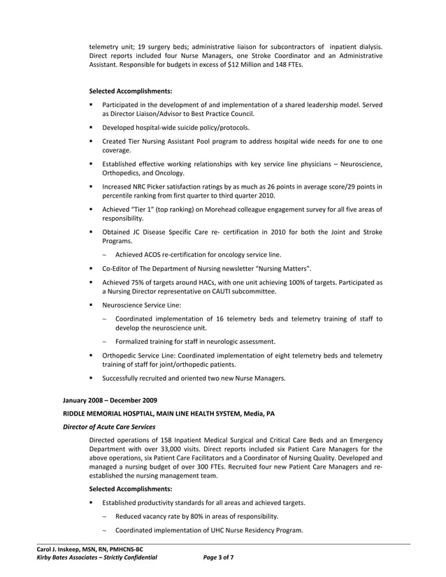 Inskeep Carol J Resume | PDF