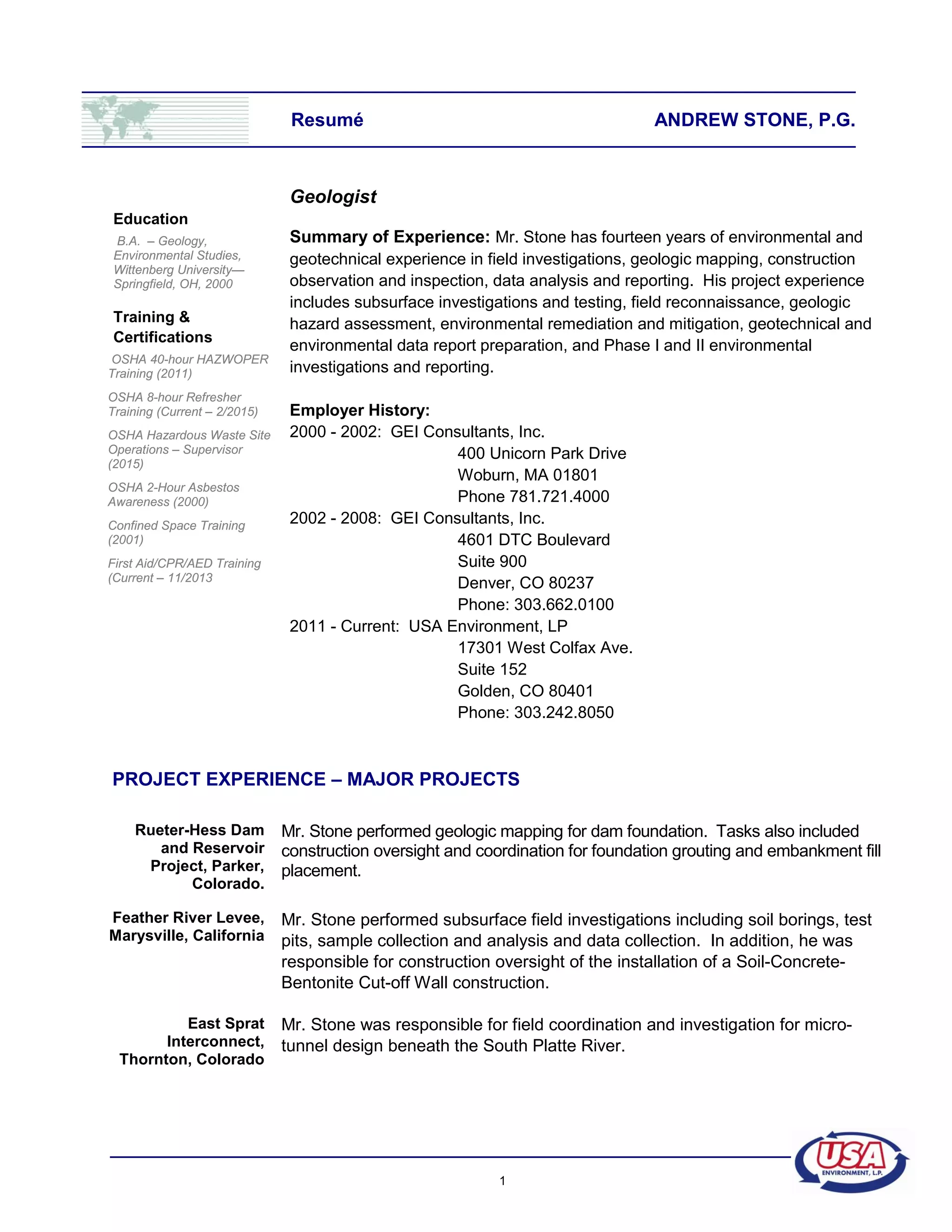 Andrew Stone- Resume_041316 | PDF