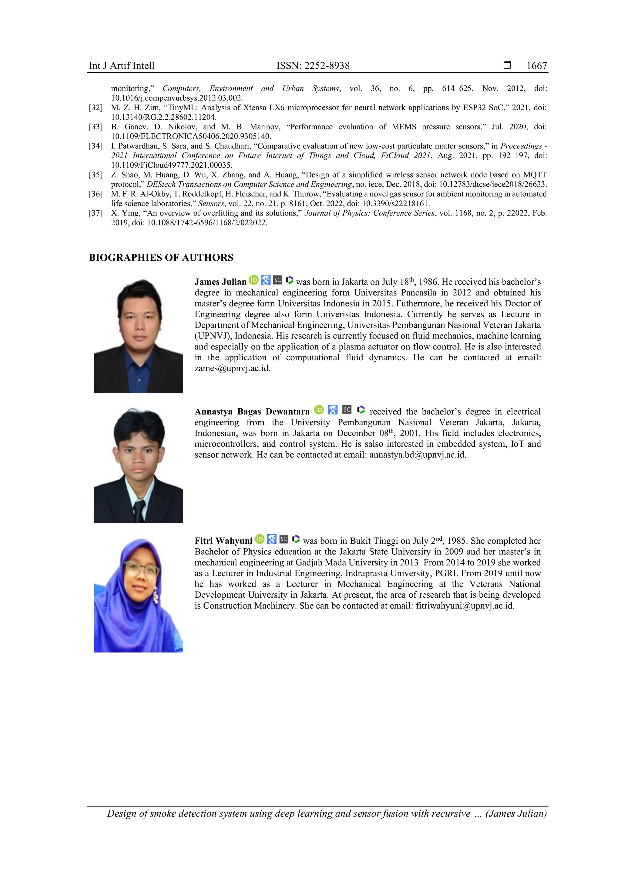 Design Of Smoke Detection System Using Deep Learning And Sensor Fusion With Recursive Feature