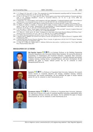 How to improve career construction for civil engineering students? | PDF