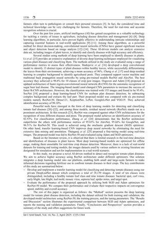 A transfer learning-based deep neural network for tomato plant disease classification | PDF