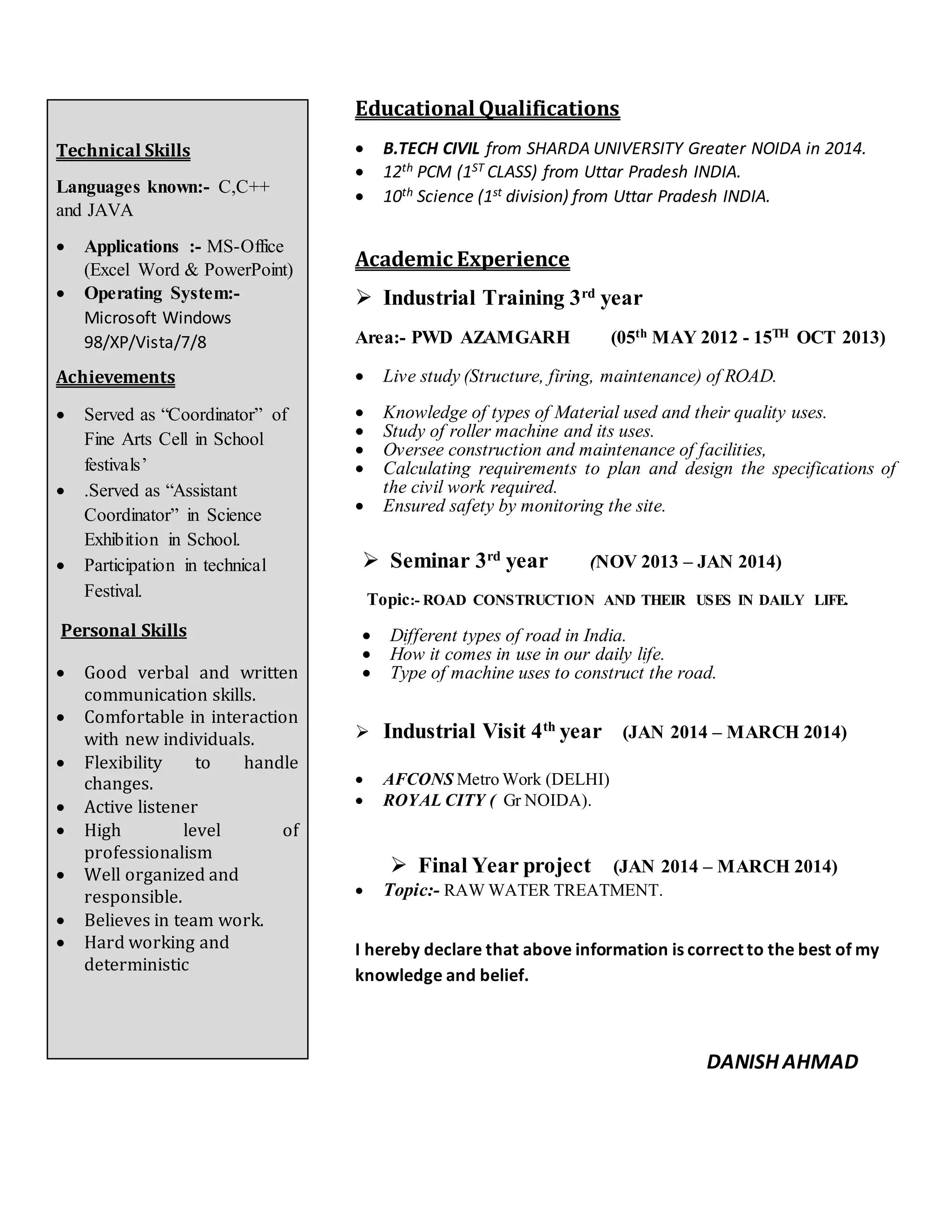 DANISH CV | PDF