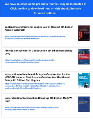 Contractual Procedures in the Construction 5th Edition Allan Ashworth | PDF