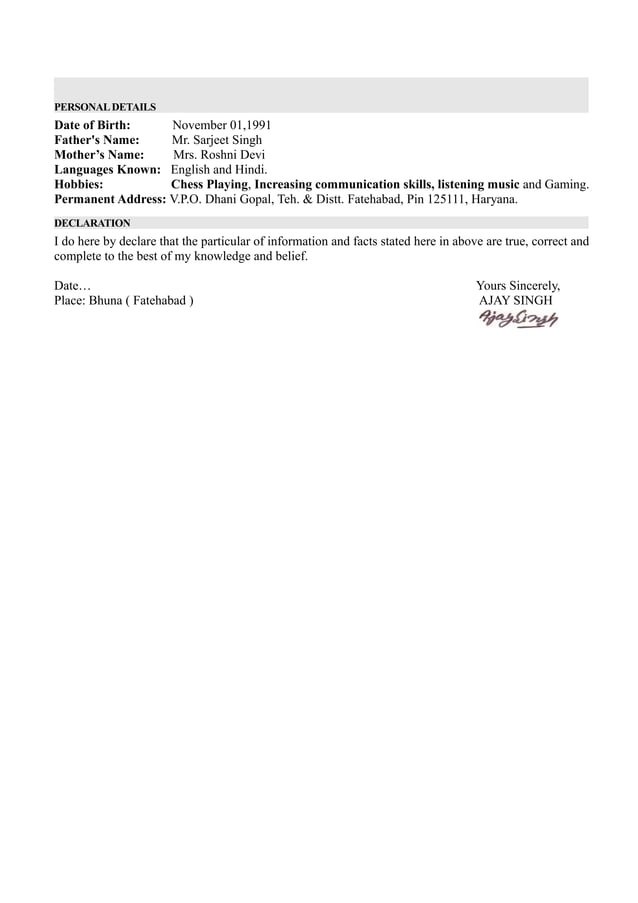 AJAY SINGH RESUME | PDF