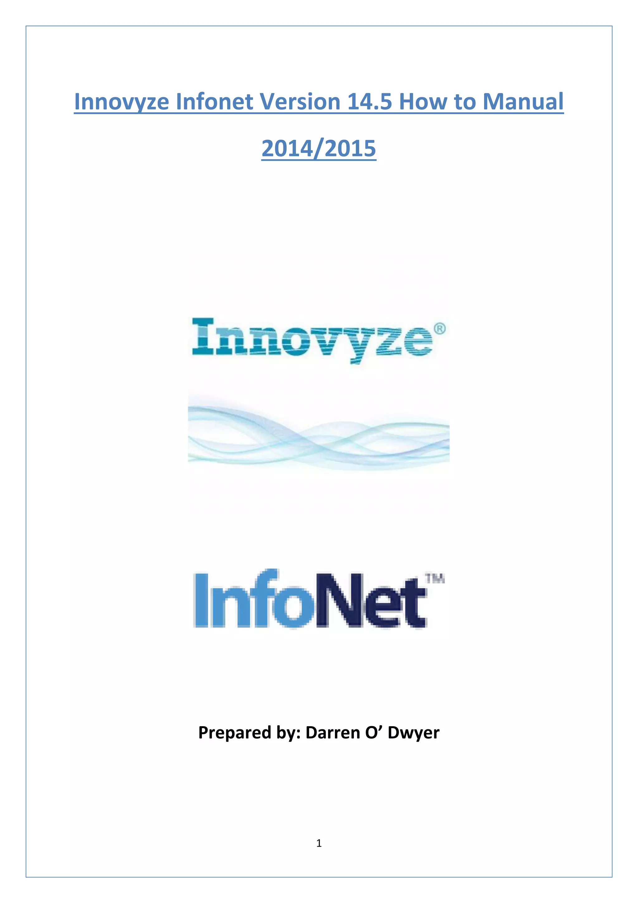 Innovyze Infonet Manual | PDF