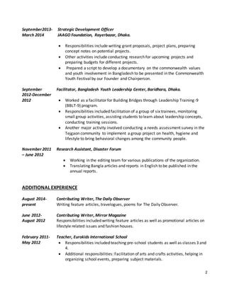 CV of Raisa Tamanna Khan | DOCX