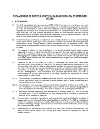 Technical Proposal Baggage Reclaim System JIAP | PDF