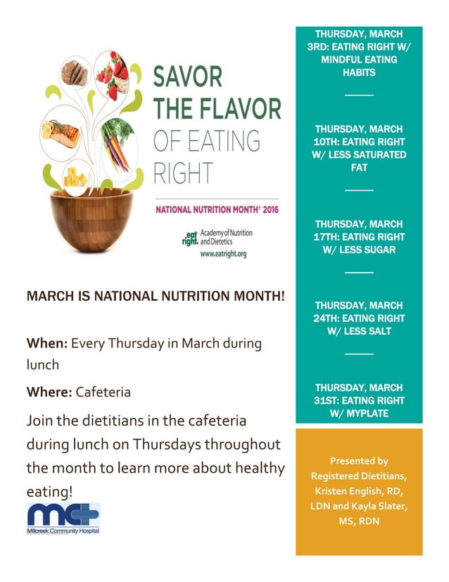 National Nutrition Month poster | PDF | Nutrition | Healthy Living