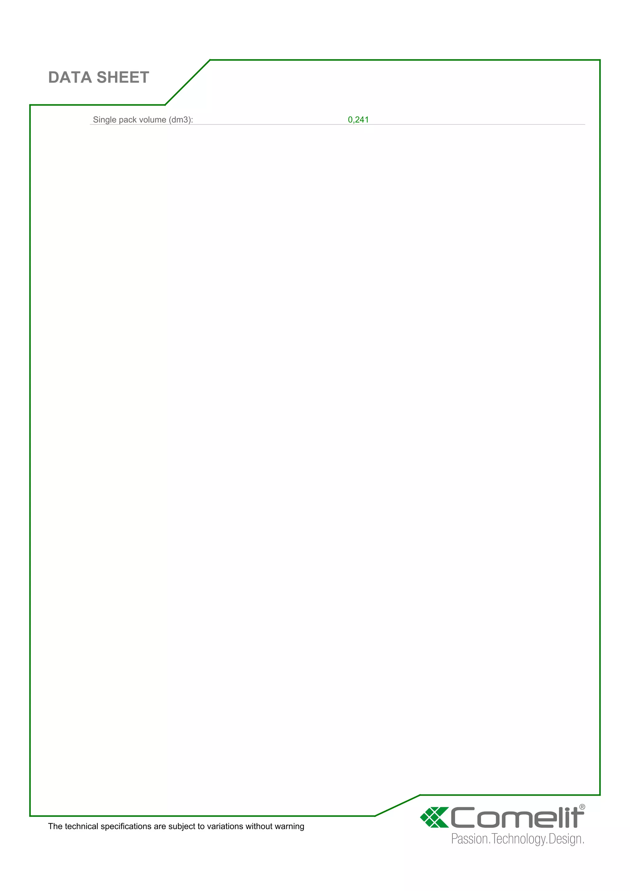Comelit 4834/9 Data Sheet | PDF