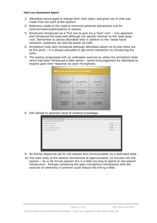 Robert Davies COLF Assessment | PDF
