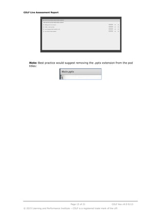 Robert Davies COLF Assessment | PDF