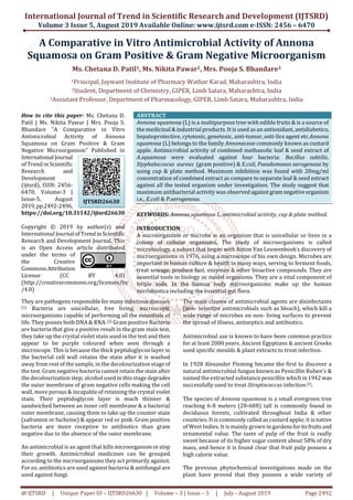 A Comparative in Vitro Antimicrobial Activity of Annona Squamosa on Gram Positive and Gram ...
