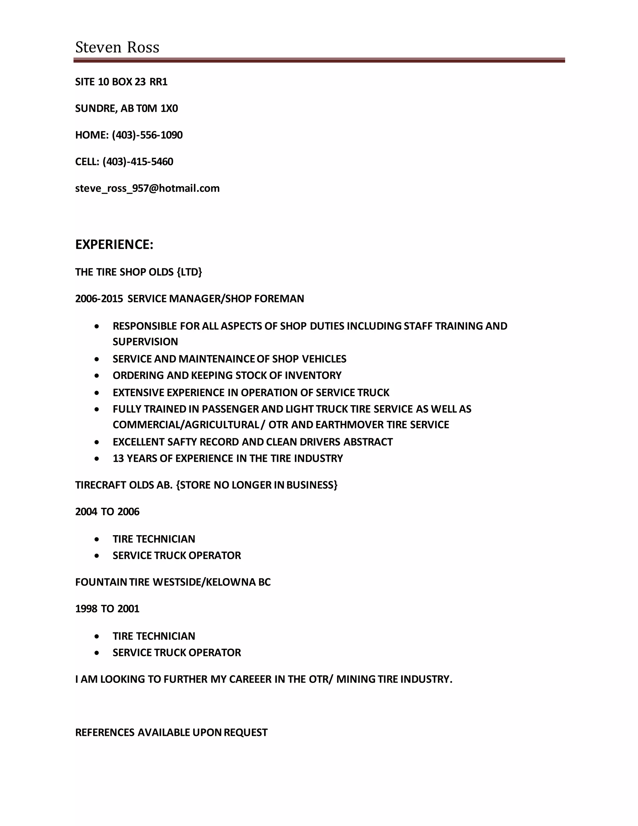 STEVE'S RESUME | PDF