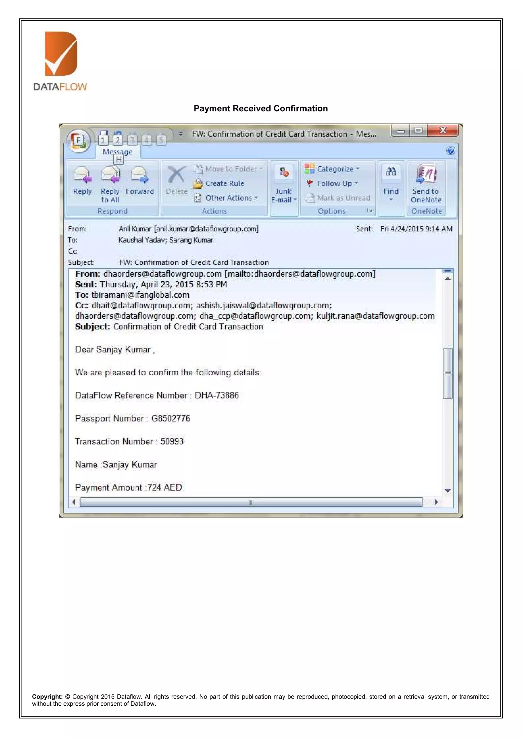 SANJAY KUMAR - DATAFLOW DHA REPORT - 15 NOV 2015 | PDF