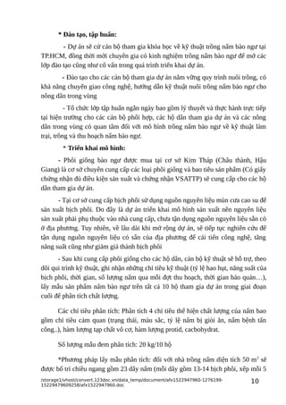 Đề Cương Thuyết Minh Dự Án Xây Dựng Mô Hình Sản Xuất Nấm Bào Ngư Trên Địa Bàn Thành Phố Cần Thơ ...