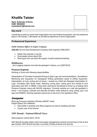 Khalifa_Taiseer_CV_2016 | PDF