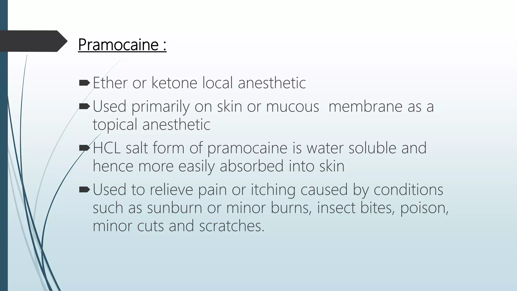 Local anesthesia Mechanism Of Action as well as types | PPTX