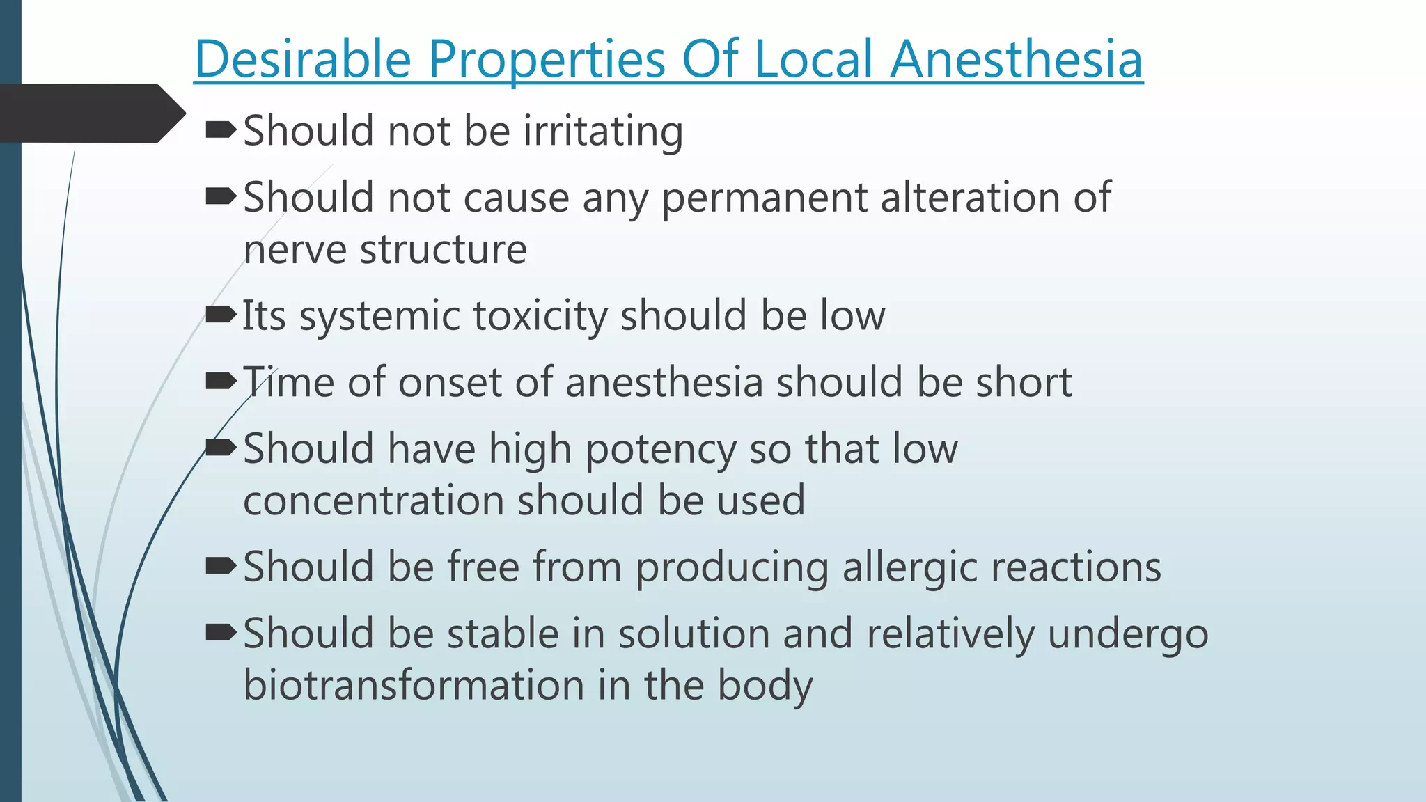 Local anesthesia Mechanism Of Action as well as types | PPTX