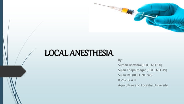 Local anesthesia Mechanism Of Action as well as types | PPTX | Brain ...