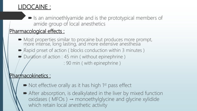 Local anesthesia Mechanism Of Action as well as types | PPTX | Brain ...