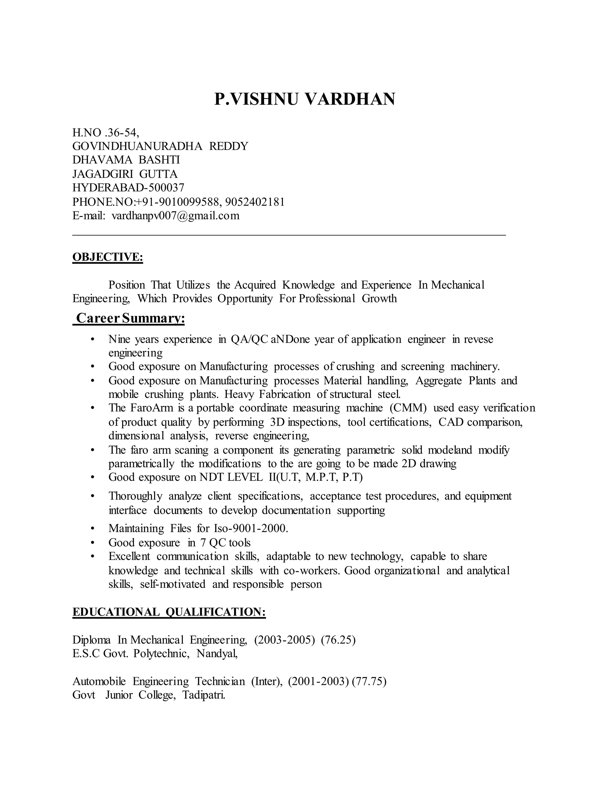 VISHNU VARDHAN RESUME | DOCX