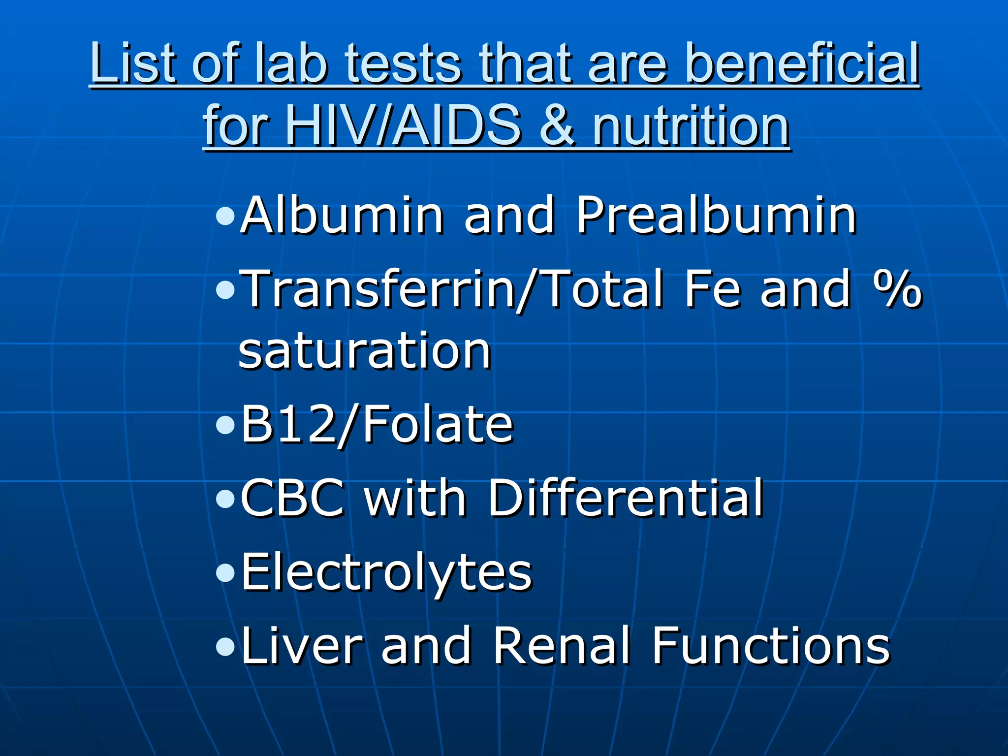 HIV and Nutrition | PPT