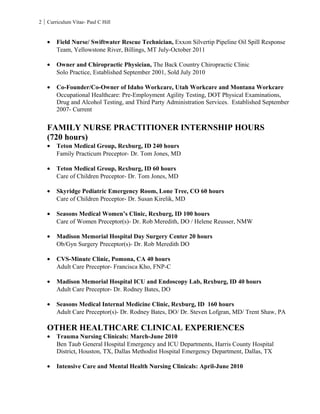 Curriculum Vitae 2016 Paul Hill | DOC