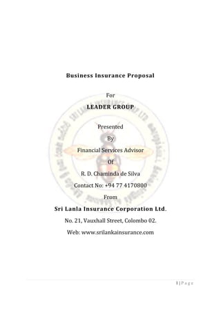 Insurance Proposal - SLIC Corporate Employee (Format) | PDF