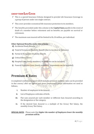 Insurance Proposal - SLIC Corporate Employee (Format) | PDF