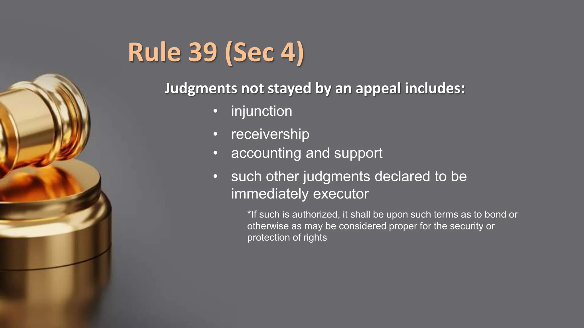 writ of execution Rule 39 Rules of Court | PPTX