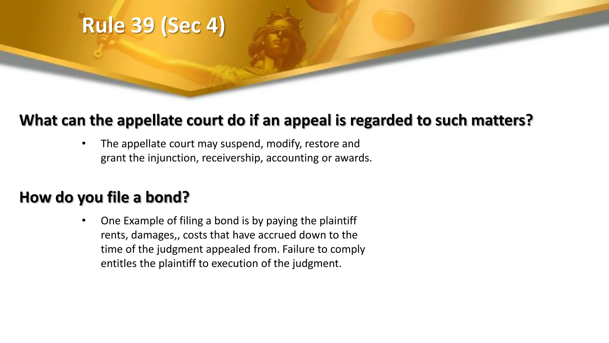 writ of execution Rule 39 Rules of Court | PPTX