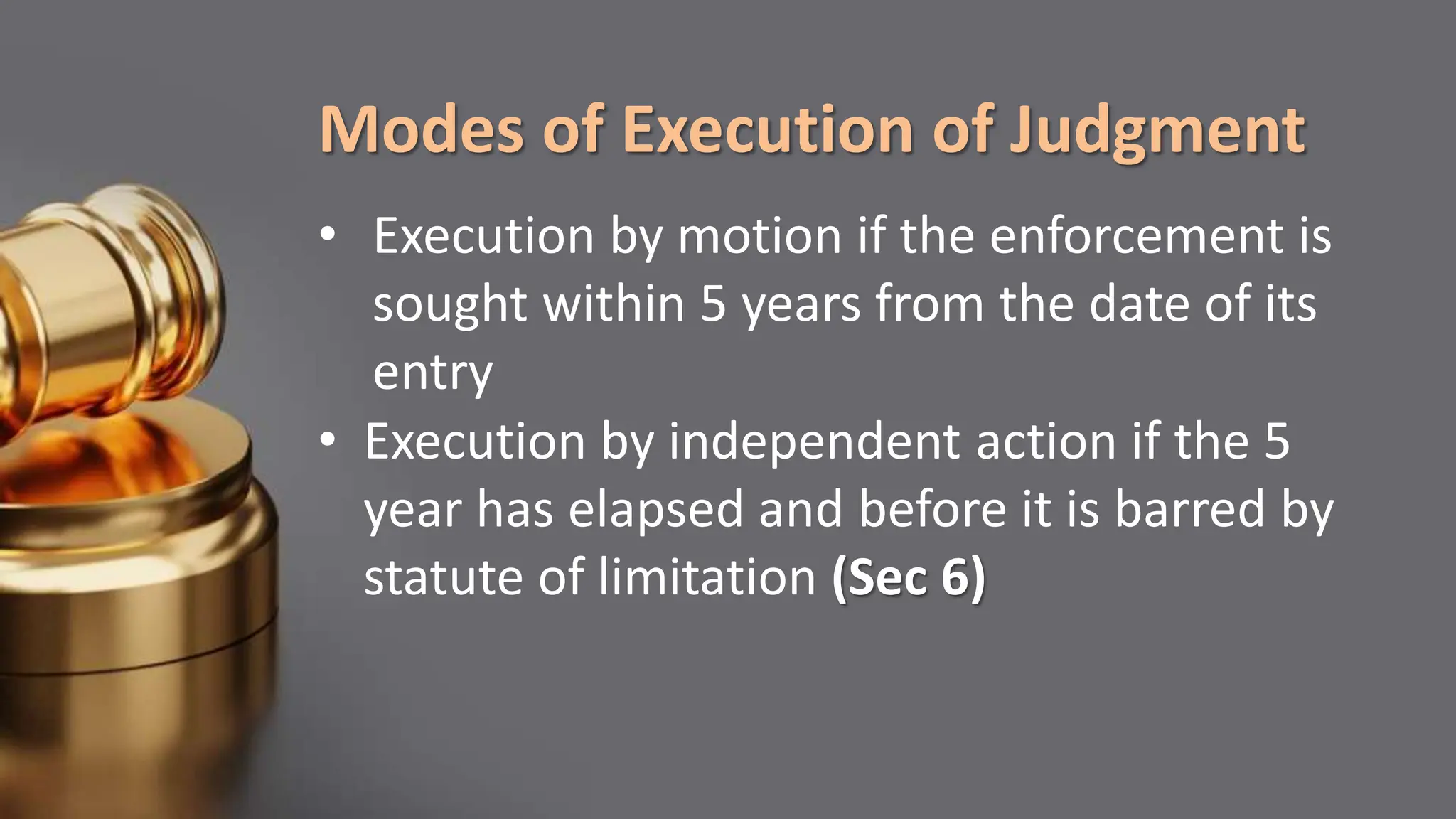 writ of execution Rule 39 Rules of Court | PPTX