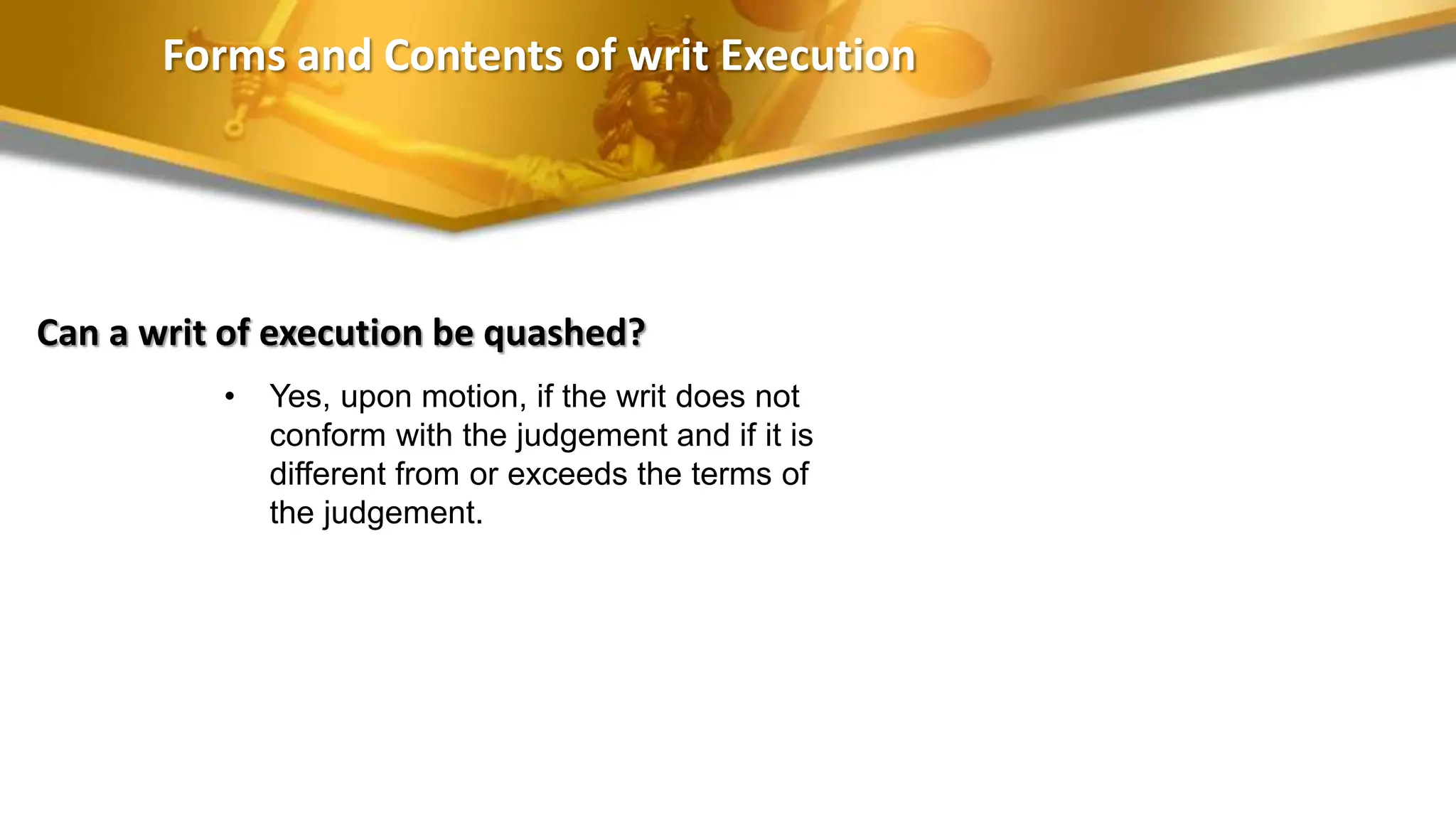 writ of execution Rule 39 Rules of Court | PPTX