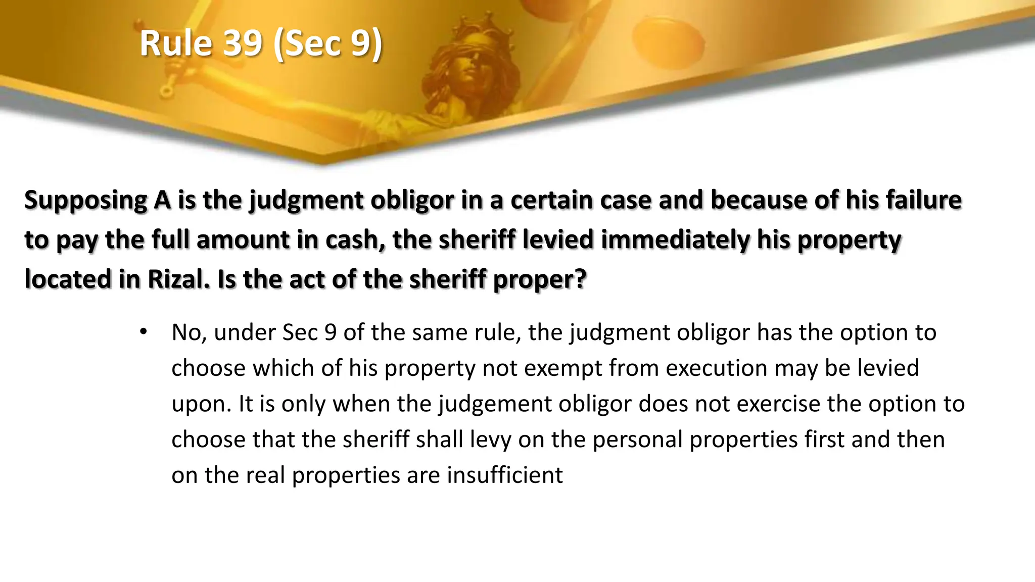writ of execution Rule 39 Rules of Court | PPTX