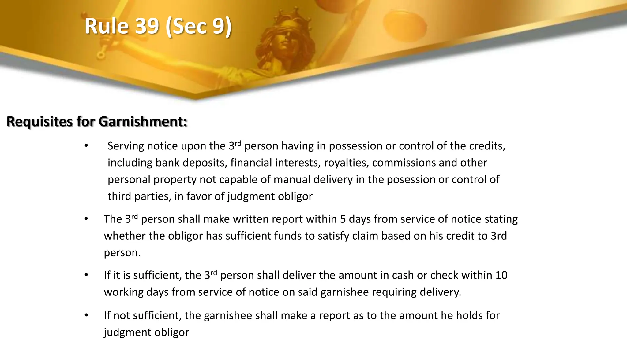 writ of execution Rule 39 Rules of Court | PPTX