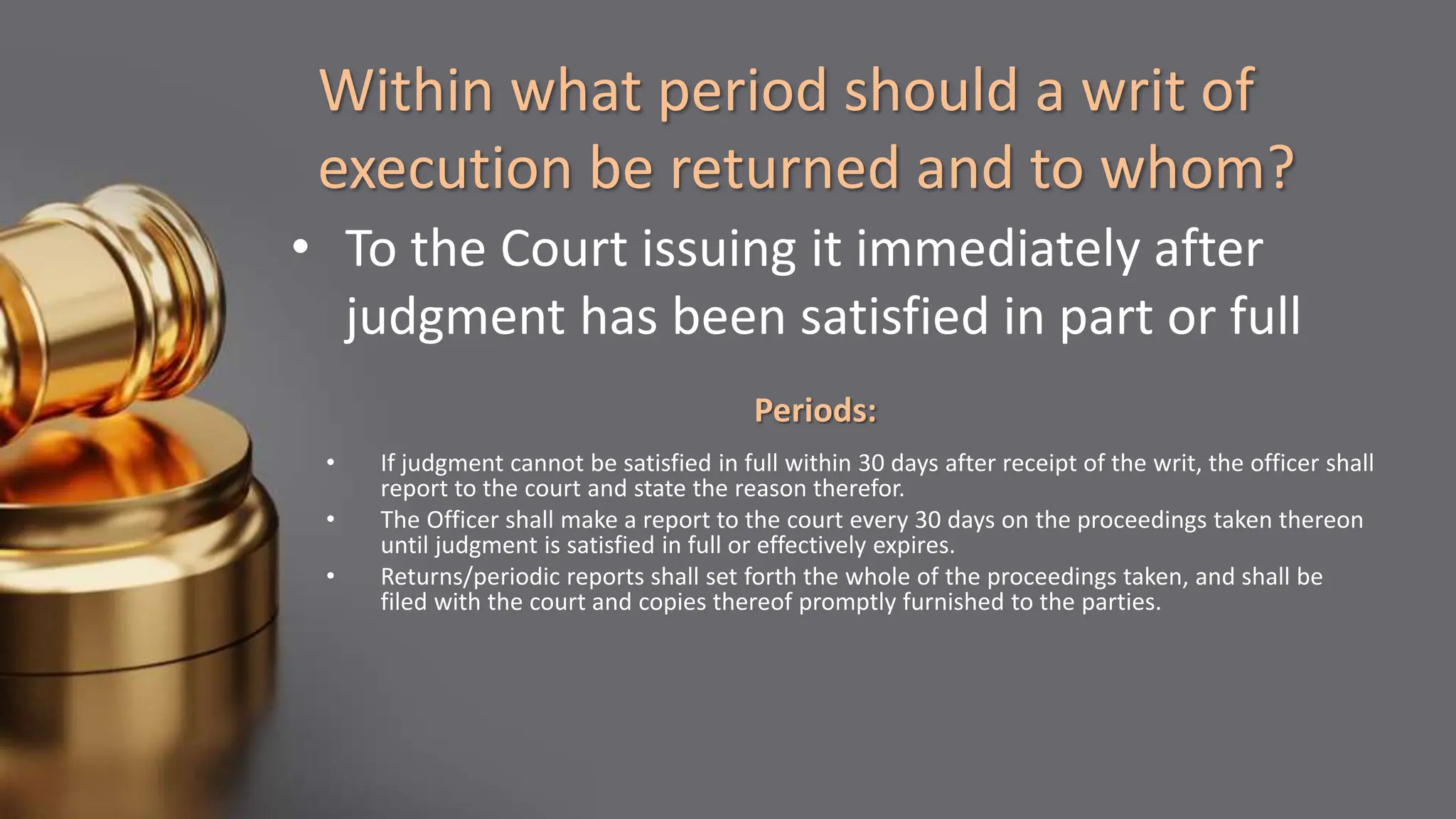 writ of execution Rule 39 Rules of Court | PPTX