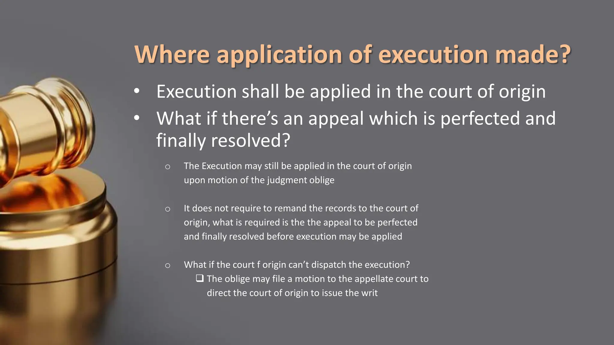 writ of execution Rule 39 Rules of Court | PPTX