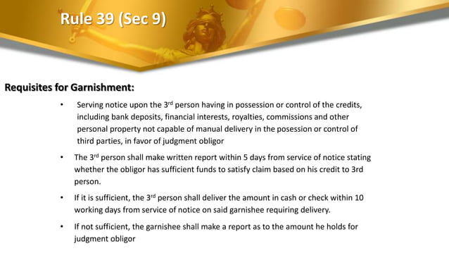 writ of execution Rule 39 Rules of Court | PPTX