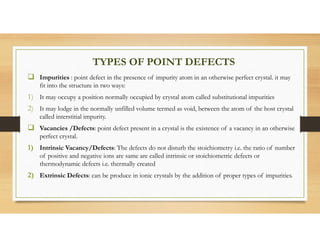 Intrinsic and extrinsic defects | PDF