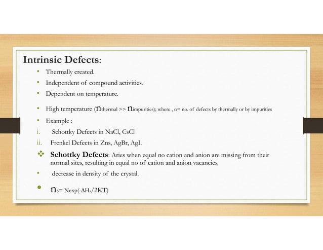 Intrinsic and extrinsic defects | PDF | Chemistry | Science
