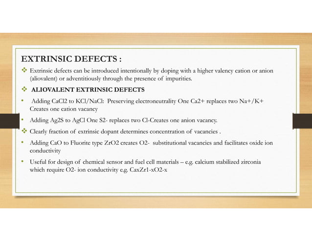 Intrinsic and extrinsic defects | PDF | Chemistry | Science